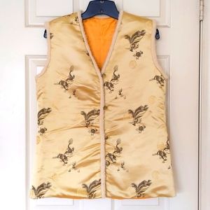 Jackets & Coats | Nwot Womans Asian Style Quilted Vest With Fluffy ...